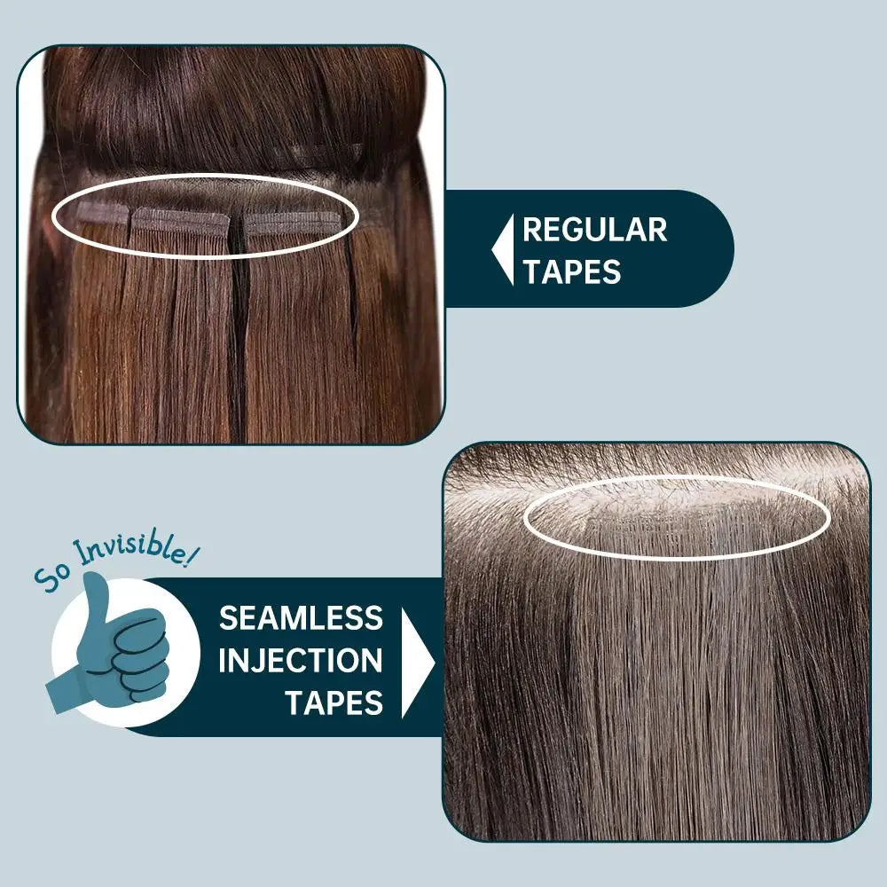 Full Shine Virgin Injection Tape in Human Hair Extensions – Tresses N ...
